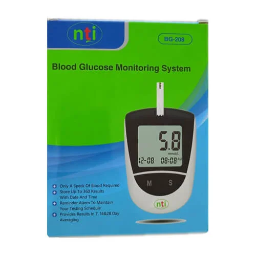 NTI Blood Glucose Monitor BG-208 with Strips - SRM Trading Corporation